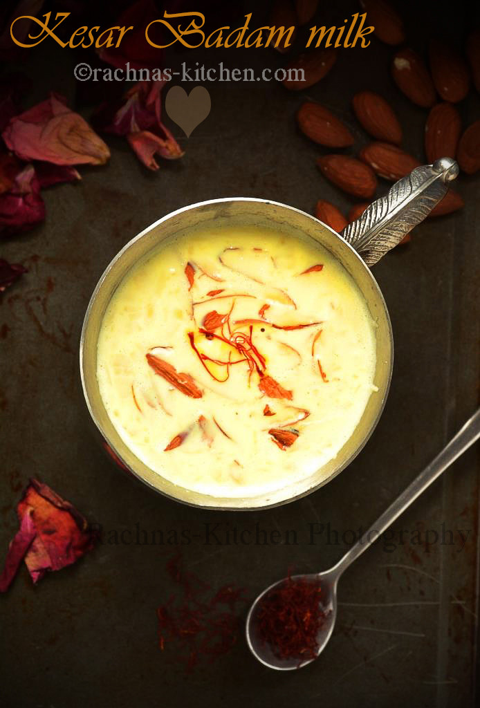 Kesar badam milk recipe, kesar milk | Saffron almond flavoured milk