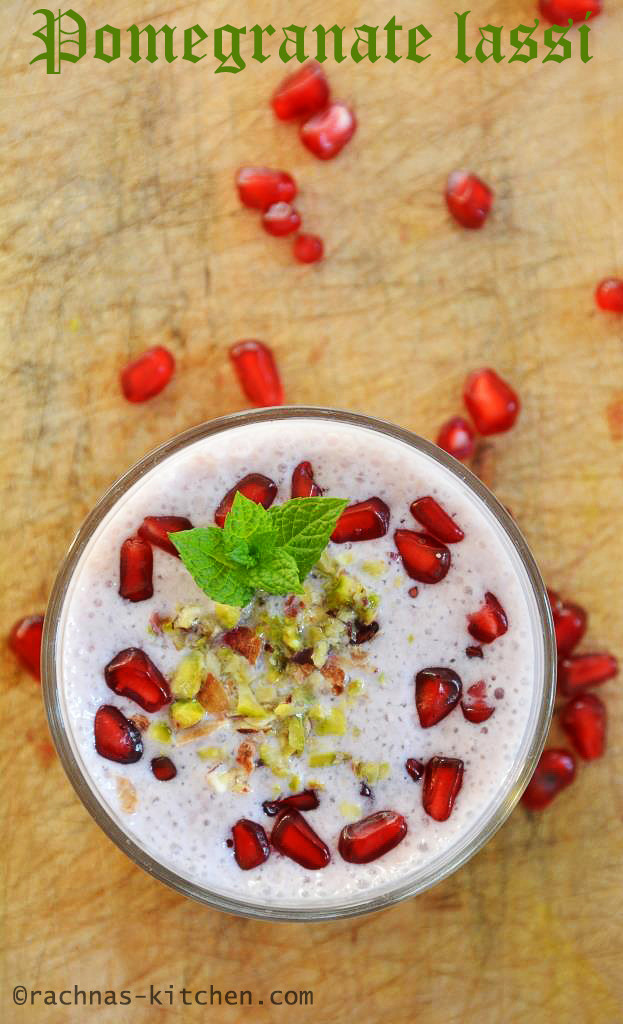 Pomegranate lassi recipe, How to make Anardana lassi