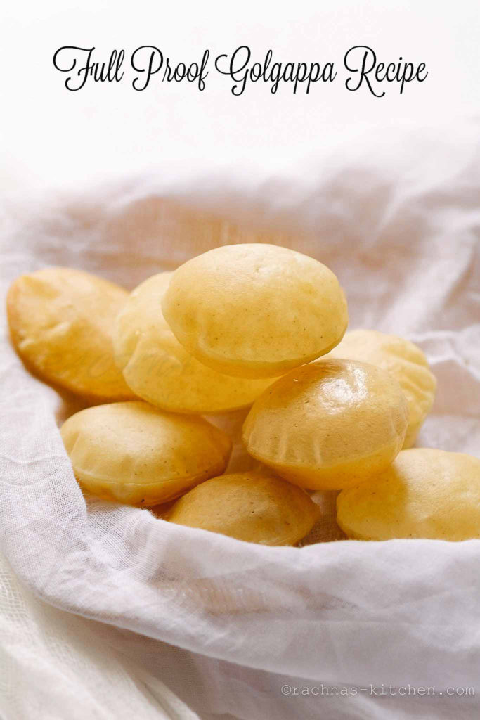 Golgappa recipe| How to make Puri recipe for Pani puri | With Video