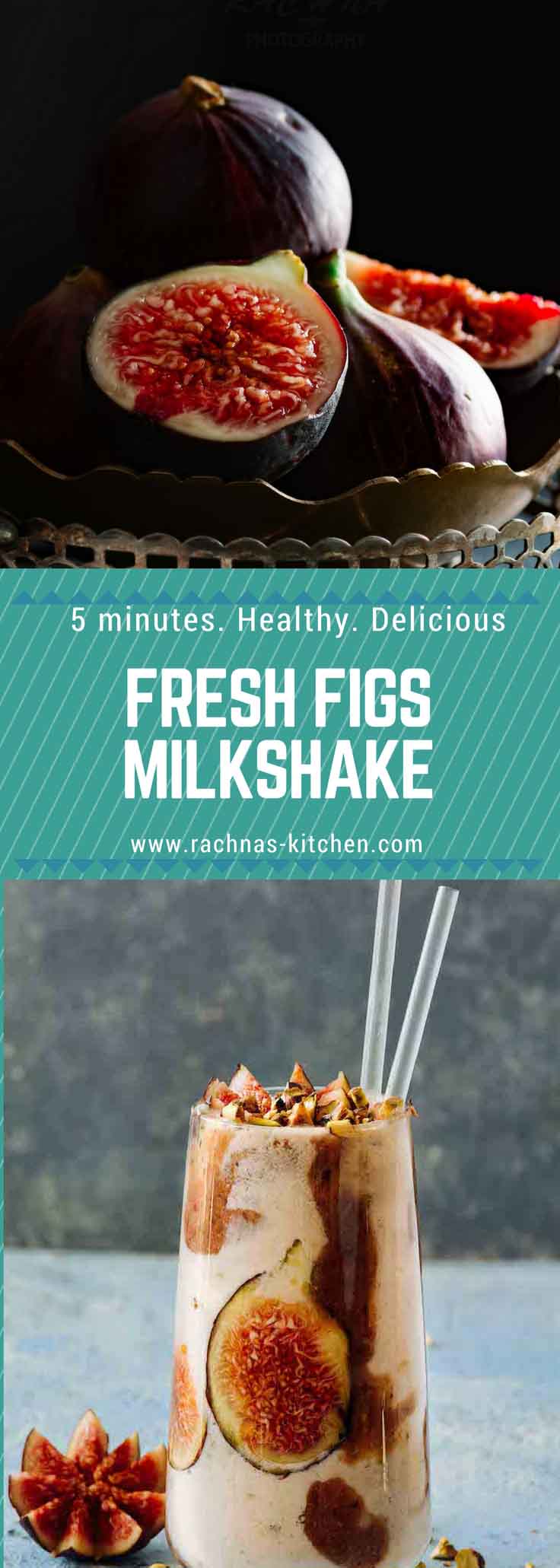 Fresh figs milkshake recipe | How to make figs milkshake recipe